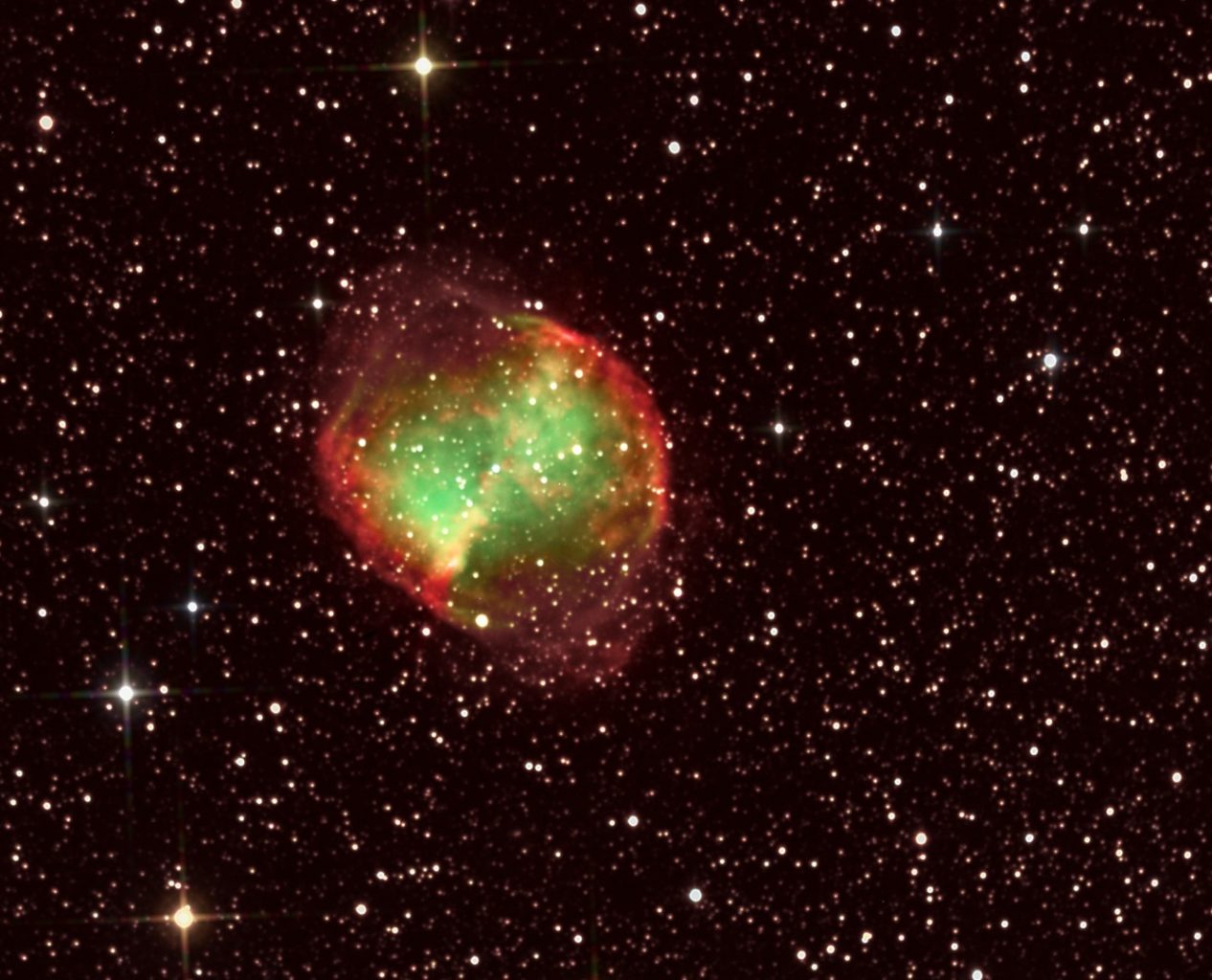 M27 - Dumbbell Nebula Metal Poster - Wyoming Stargazing